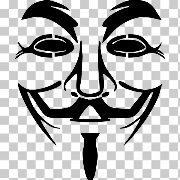 Free: SVG Guido Fawkes mask vector illustration - nohat.cc
