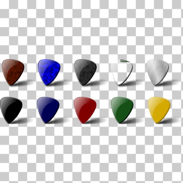 Free: SVG Guitar pick set vector clip art - nohat.cc