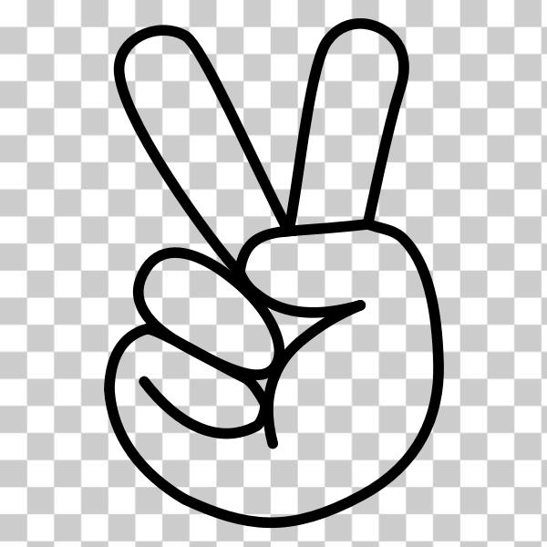 Free: SVG Hand peace sign - nohat.cc