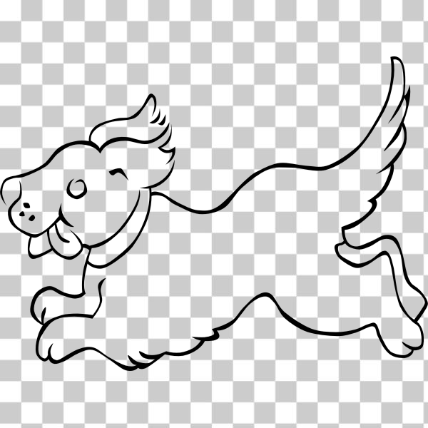 Free: SVG Happy running puppy vector image - nohat.cc