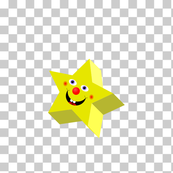 Free: SVG Happy star 3d vector clip art image - nohat.cc