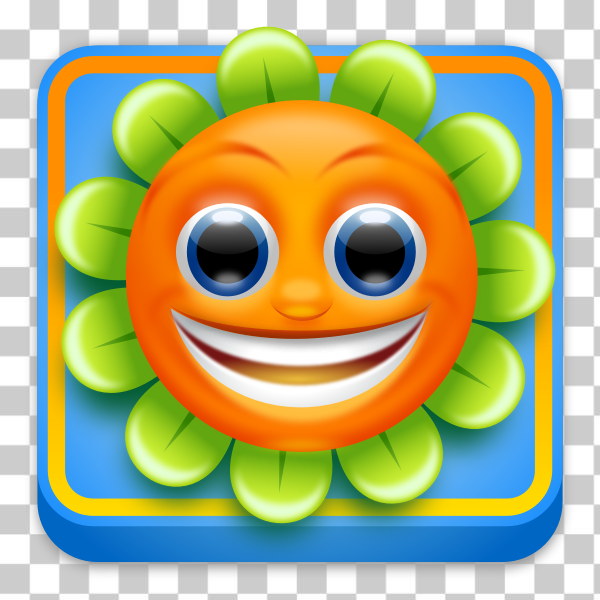 Free: SVG Happy sunflower app icon vector drawing - nohat.cc