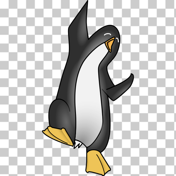 Free: SVG Hapy penguin vector image - nohat.cc