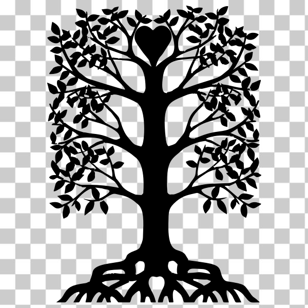 Free: SVG Heart Tree With Roots - nohat.cc