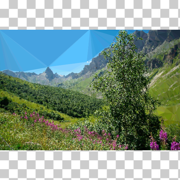 Free: SVG High poly Alpine mountains - nohat.cc