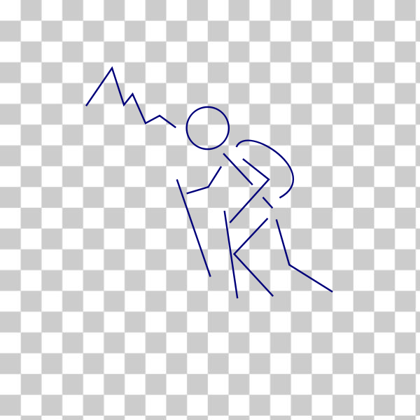 Free: SVG Hiker stick figure - nohat.cc
