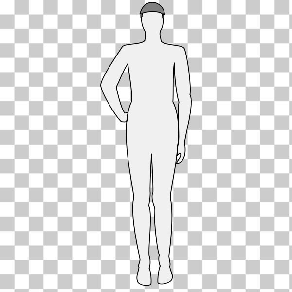 Free: SVG Human body silhouette vectpr - nohat.cc
