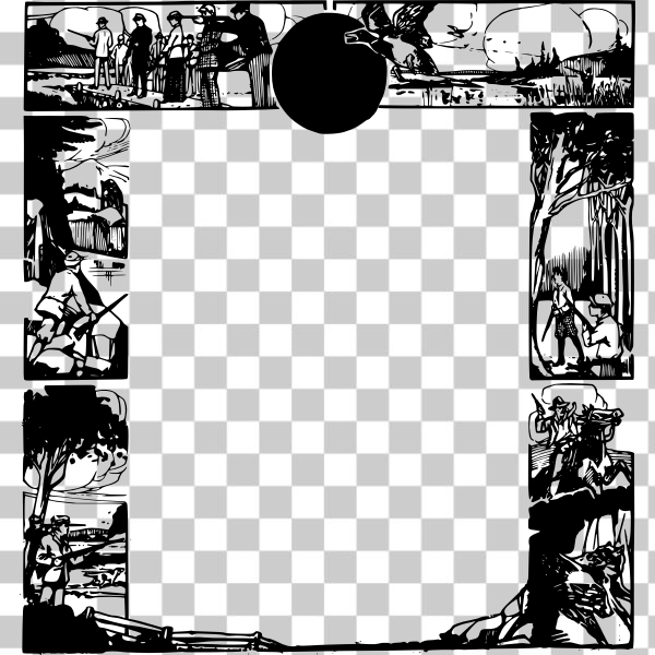 Free: SVG Hunting frame vector graphics - nohat.cc