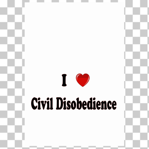 Free: SVG I love civil disobedience sign vector clip art - nohat.cc