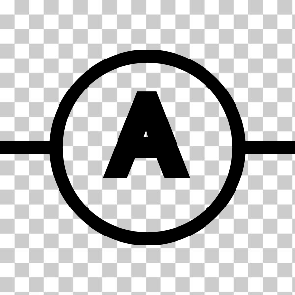 Free: SVG IEC style ampere meter symbol vector drawing - nohat.cc