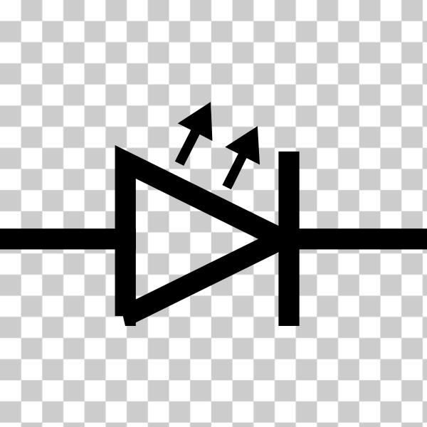Free: SVG IEC style light-emitting diode symbol vector image - nohat.cc