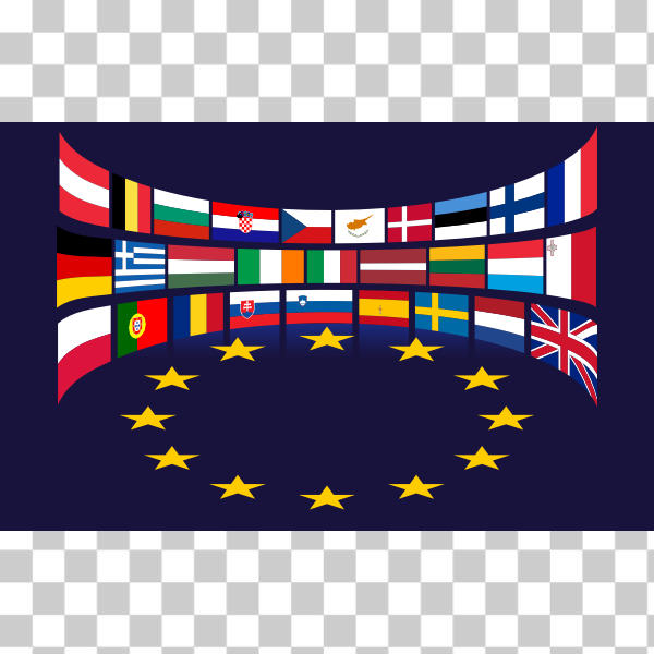 Free: SVG Image of flags of EU states around stars - nohat.cc
