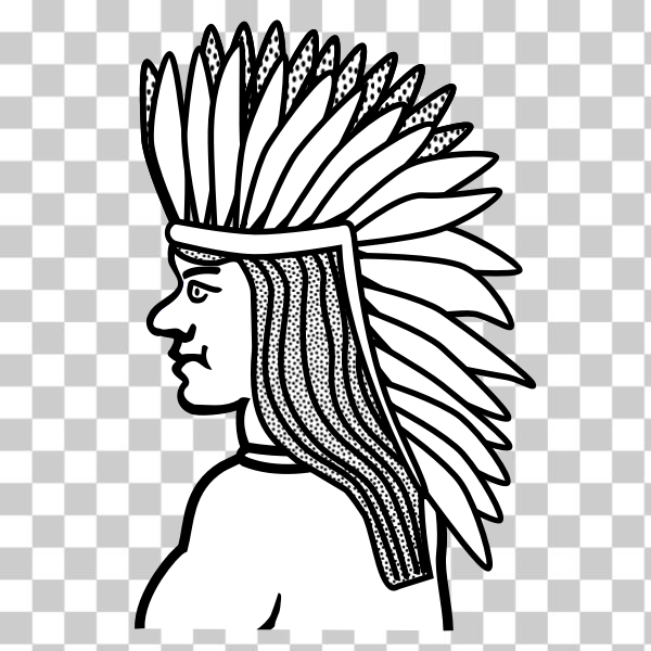 Free: SVG Indian man line art vector clip art - nohat.cc