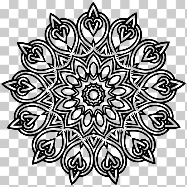 Free: SVG Interlocking flower design - nohat.cc