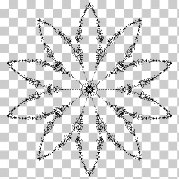 Free: SVG Interlocking flower vector image - nohat.cc