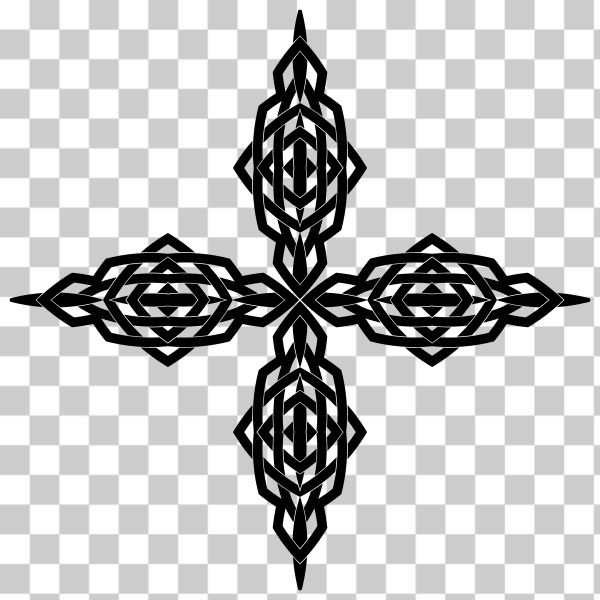 Free: SVG Interlocking geometric cross - nohat.cc
