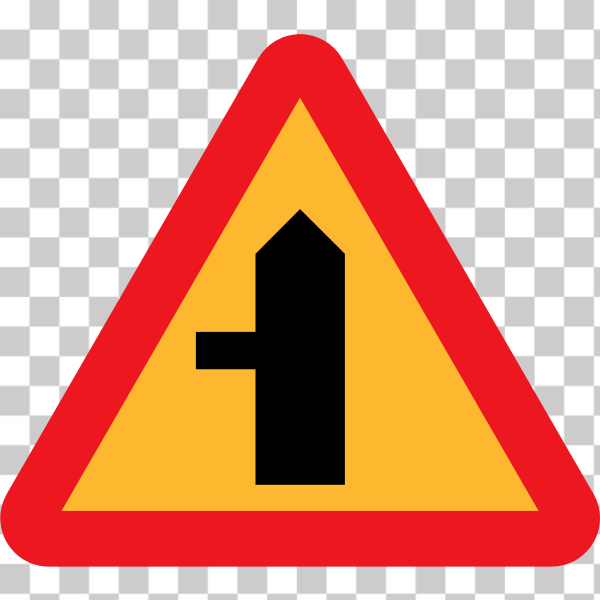 Free: SVG Intersection side road junction vector sign - nohat.cc