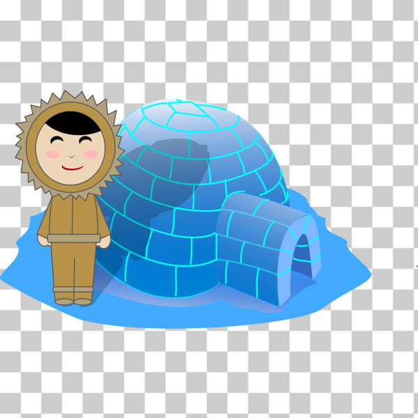 Free: SVG Inuit Girl and Igloo - nohat.cc