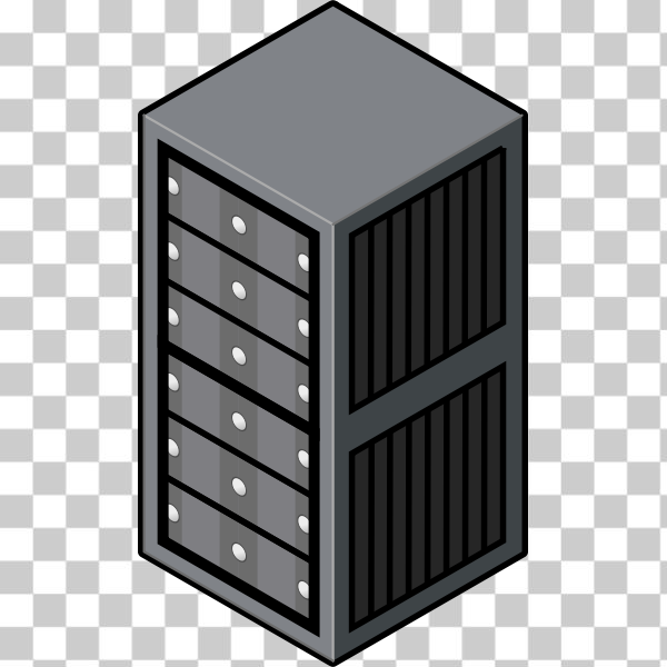 Free: SVG Isometric server cabinet vector graphics - nohat.cc