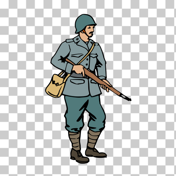 Free: SVG Italian soldier of WW2 vector - nohat.cc