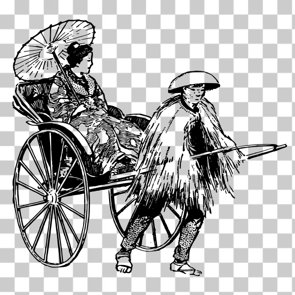 Free: SVG Japanese Rickshaw - nohat.cc