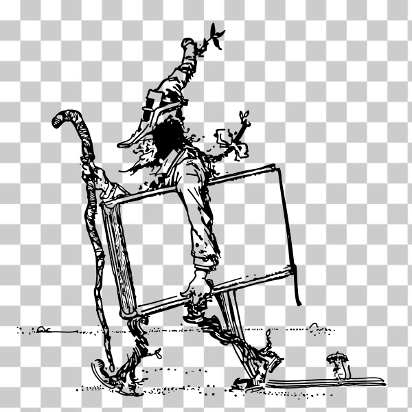 Free: SVG Jester carrying a book vector image - nohat.cc