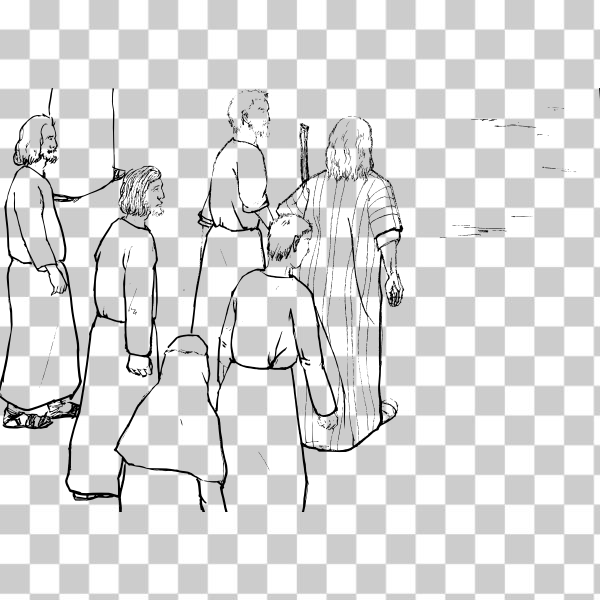 Free: SVG Jesus and his disciples vector image - nohat.cc