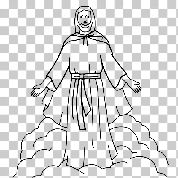 Free: SVG Jesus from coloring book - nohat.cc