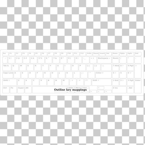 Free: SVG Keyboard outline for key mapping vector clip art - nohat.cc