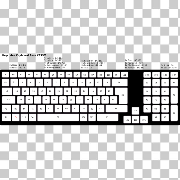 Free: SVG Keycodes keyboard - nohat.cc
