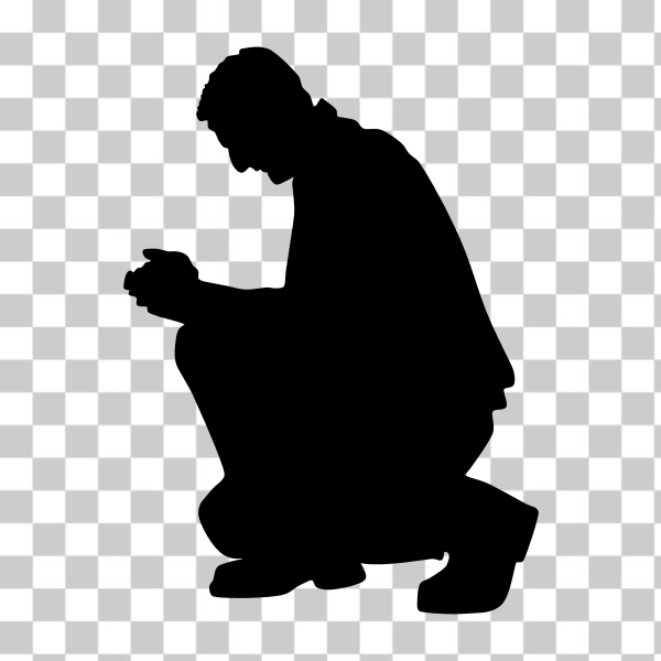 Free: SVG Kneeling praying man - nohat.cc