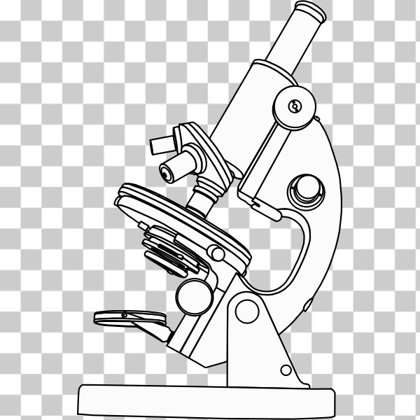 Free: SVG Laboratory microscope line art vector illustration - nohat.cc