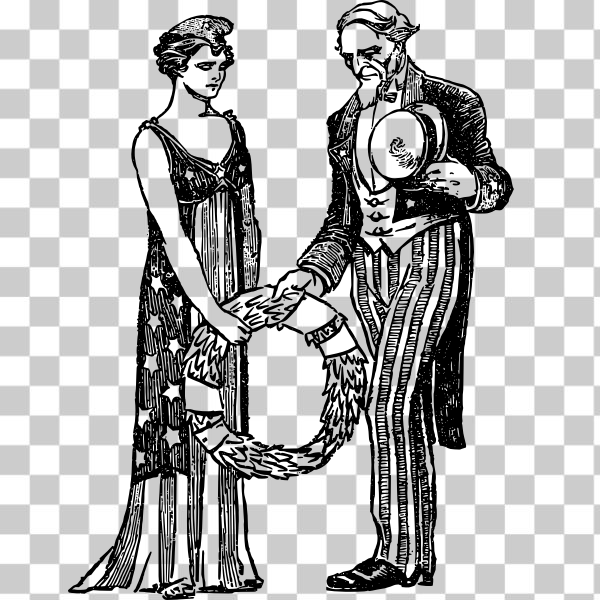 Free: SVG Lady Liberty and Uncle Sam - nohat.cc