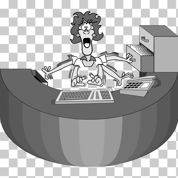 Free: SVG Lady multitasking - nohat.cc