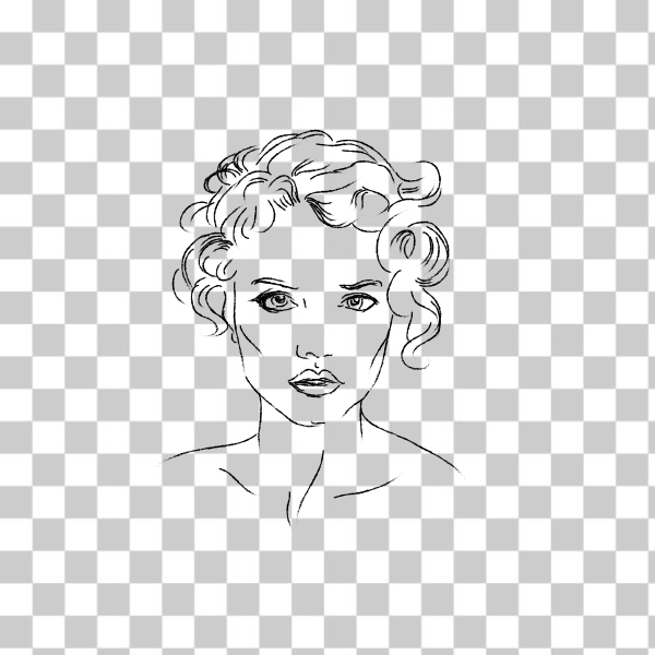 Free: SVG Lady portrait - nohat.cc