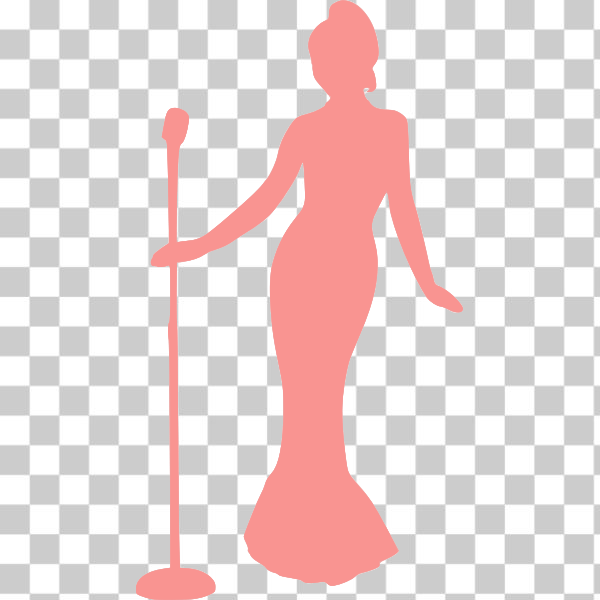 Free: SVG Lady singing - nohat.cc