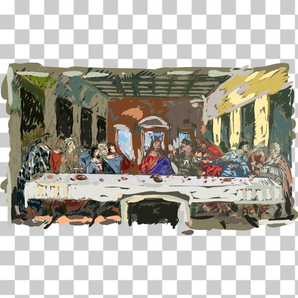 Free: SVG Last supper vector illustration - nohat.cc
