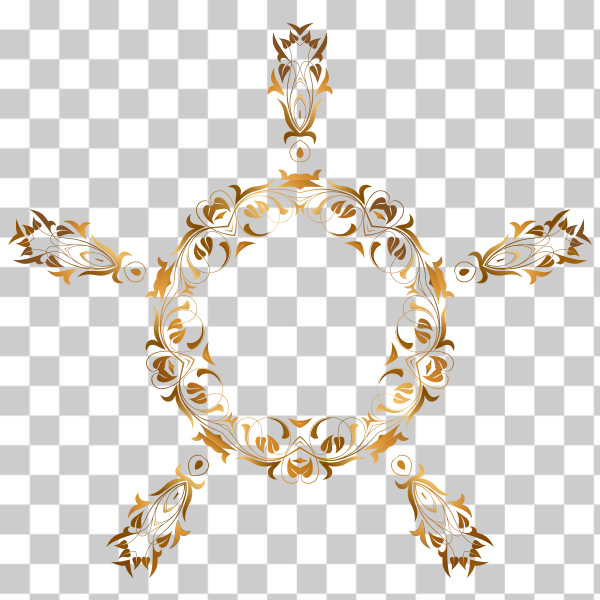 Free: SVG Leafy gold frame - nohat.cc