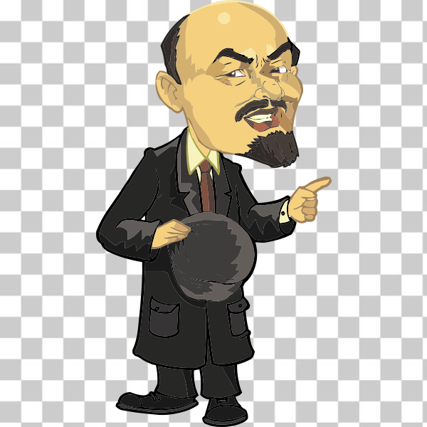 Free: SVG Lenin full body caricature vector image - nohat.cc