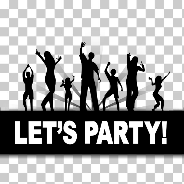 Free: SVG Lets Party sign vector drawing - nohat.cc