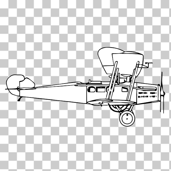 Free: SVG line art airplane - nohat.cc