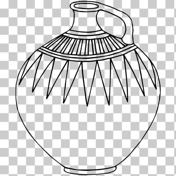 Free: SVG Line-drawing vase - nohat.cc