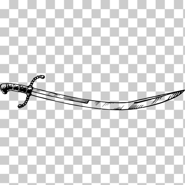 Free: SVG Long scimitar vector image - nohat.cc