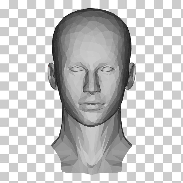 Free: SVG Low Poly Female Head - nohat.cc