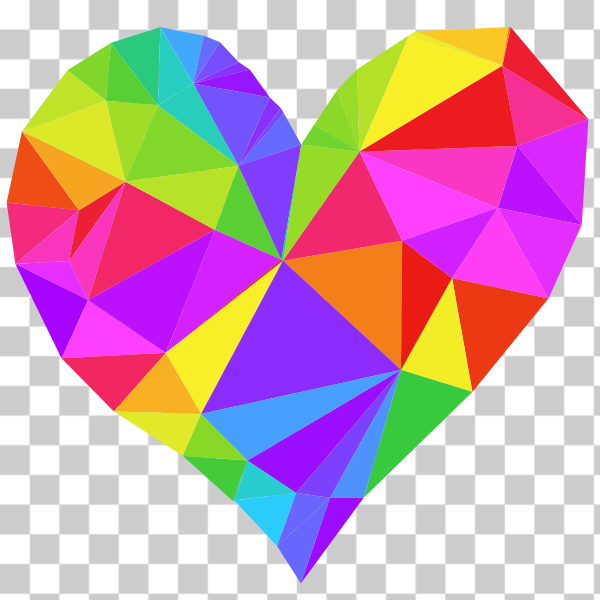 Free: SVG Low Poly Heart - nohat.cc