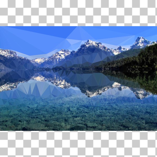 Free: SVG Low poly lake vector image - nohat.cc