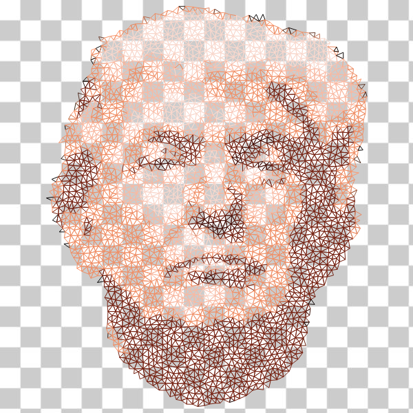 Free: SVG Low Poly Trump Head Wireframe No Background - nohat.cc