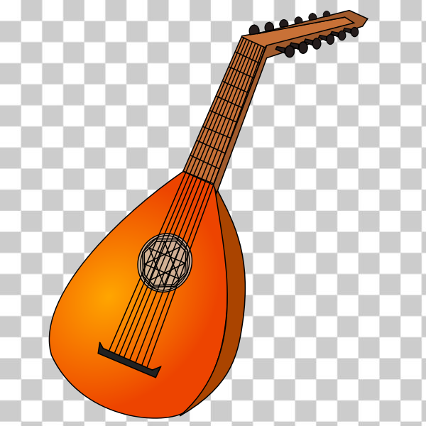 Free: SVG Lute instrument vector image - nohat.cc