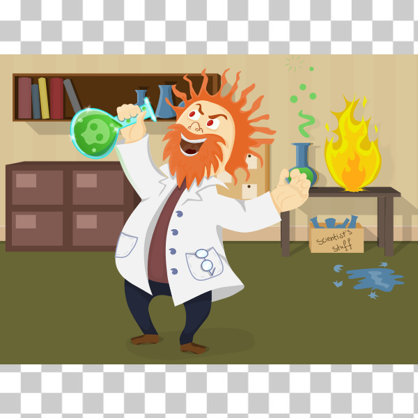 Free: SVG Mad scientist vector clip art - nohat.cc