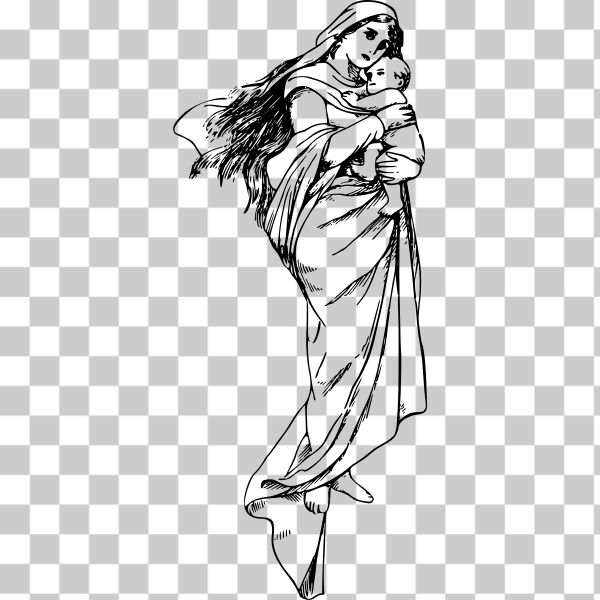 Free: SVG Madonna and child - nohat.cc